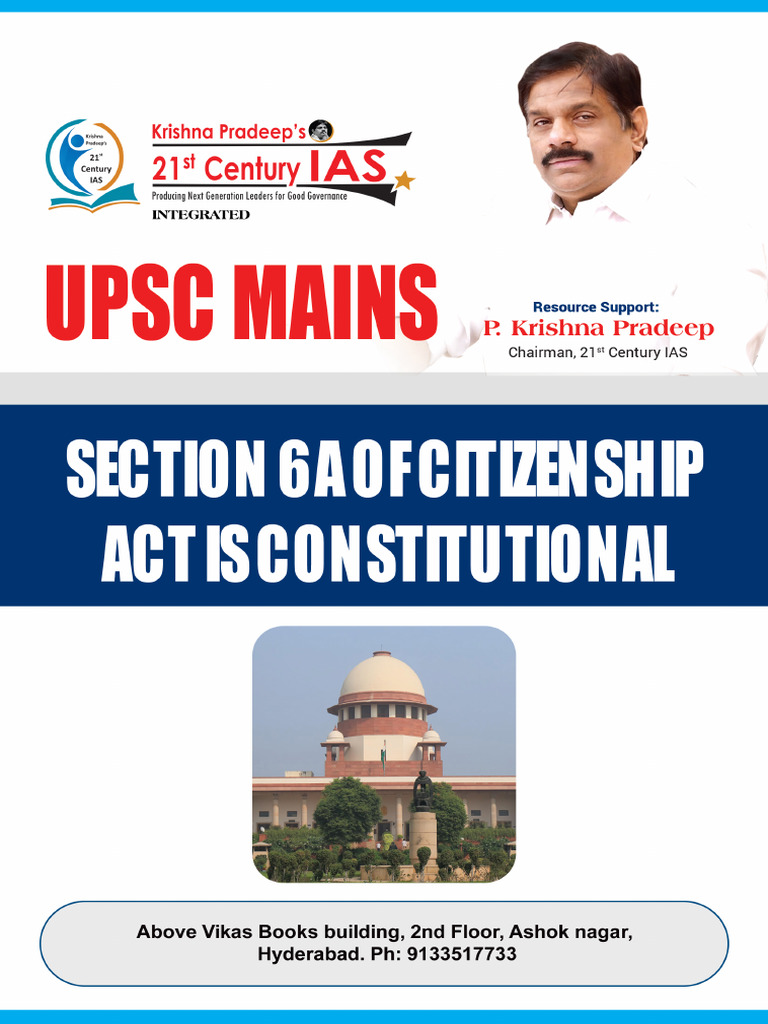 Section 6A Citizenship Act | PDF