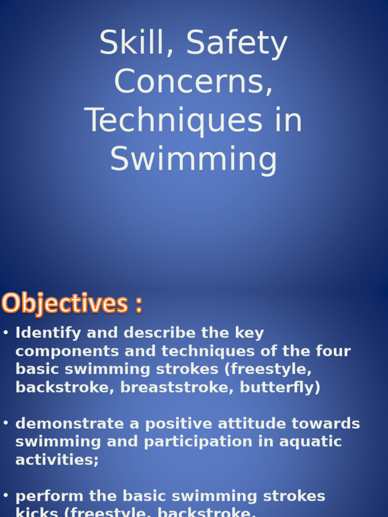Swimming Techniques and Safety Tips | PDF | Swimming | Leisure Activities