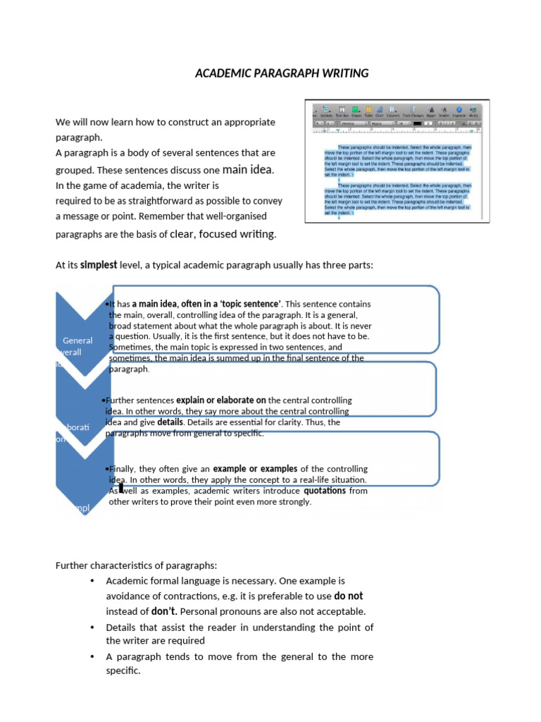 Academic Paragraph Writing Exercise | PDF | Paragraph | Word