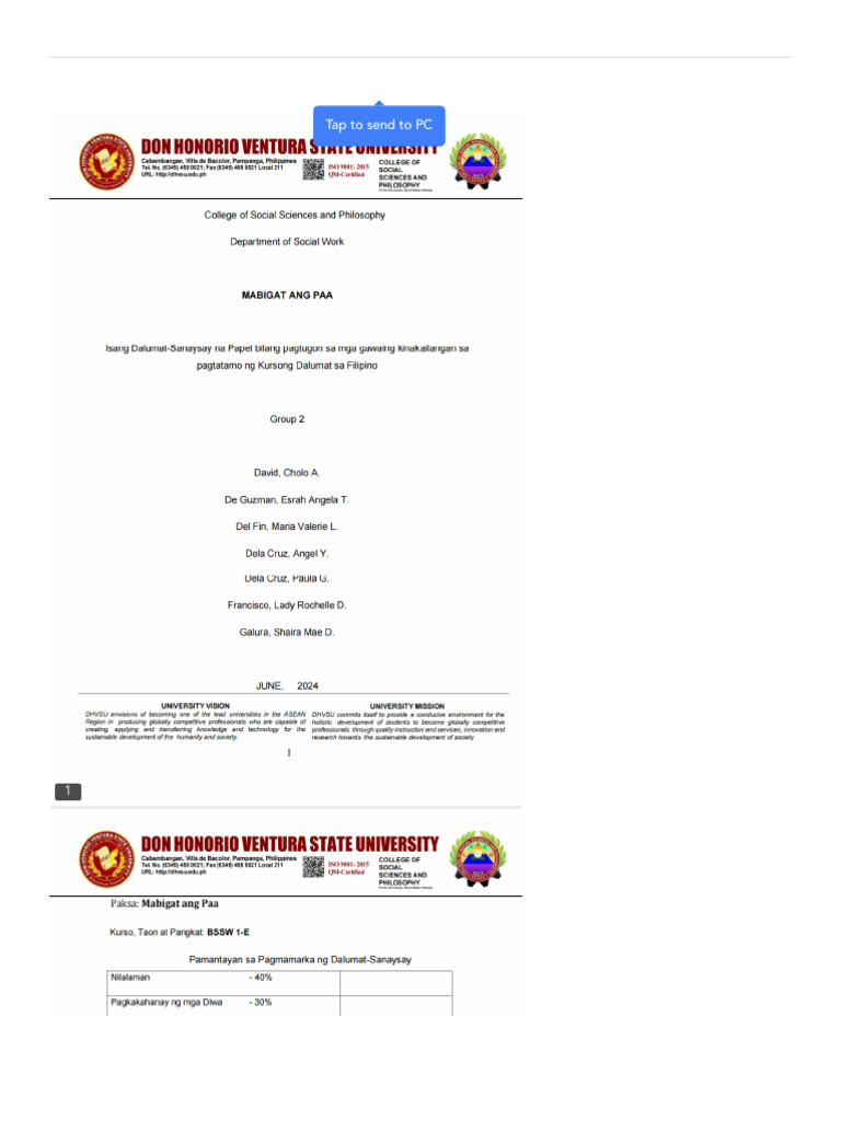 Final PANGKAT 2 MABIGAT ANG PAA - 090122 | PDF