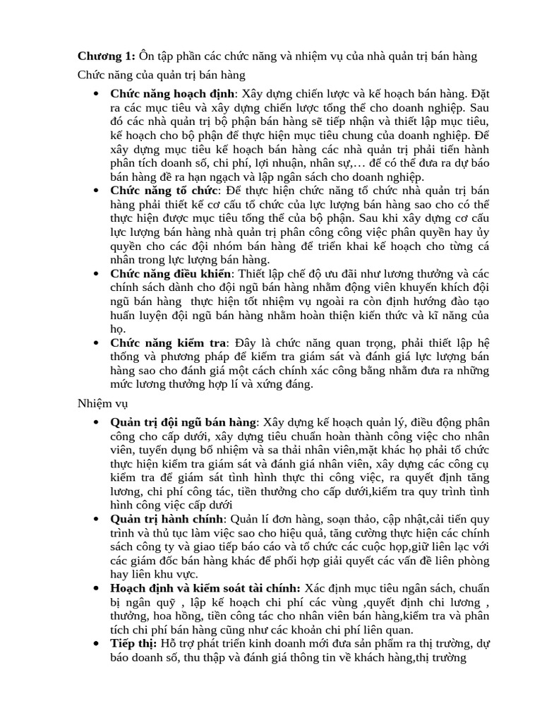 Bản Sao Đề Cương - QTBH | PDF