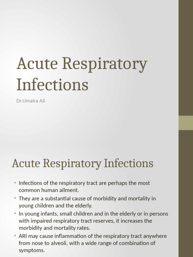 Acute Respiratory Infections Overview | PDF | Pneumonia | Vaccines