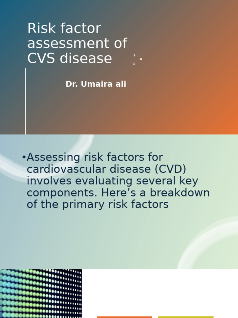 Risk Factor Assessment of CVS Disease Ist Year | PDF | Cardiovascular Diseases | Air Pollution