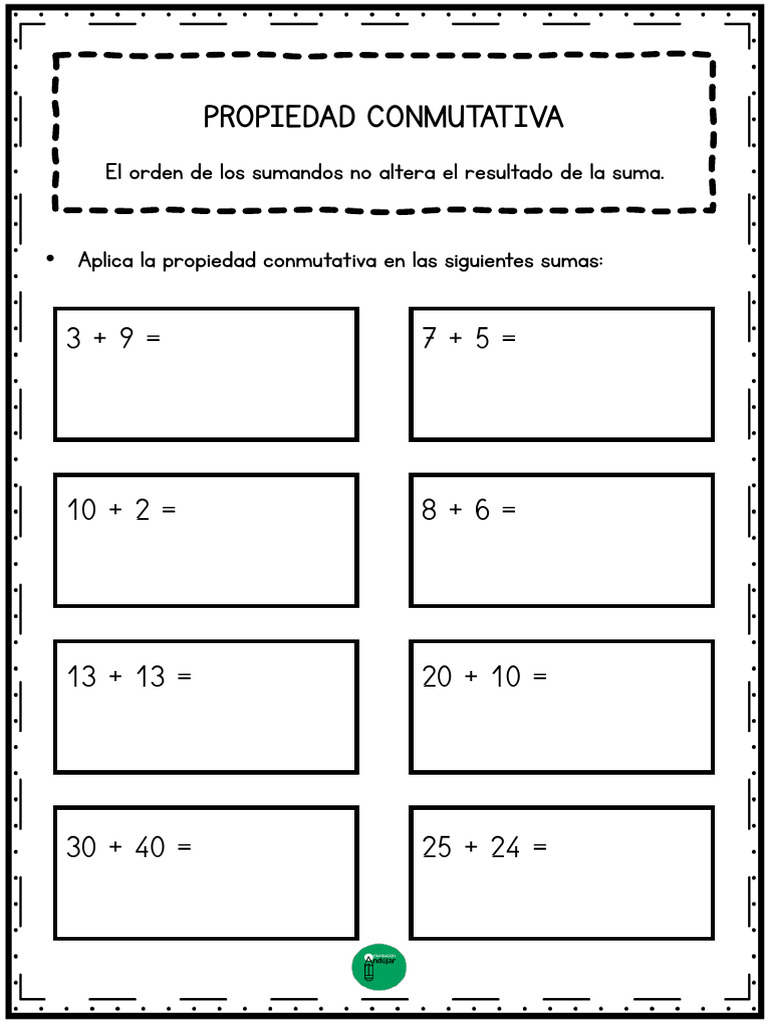 Fichas Propiedades Suma | PDF