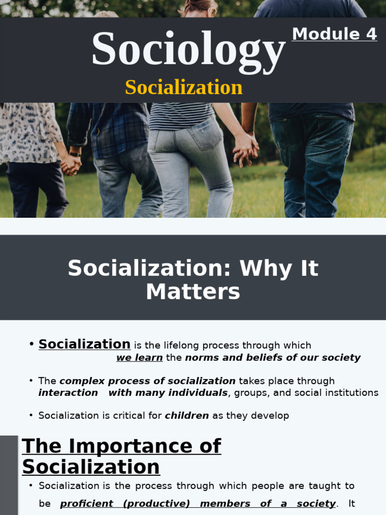 Module 4 - Socialization & Personality&Learning-Sociology | PDF ...