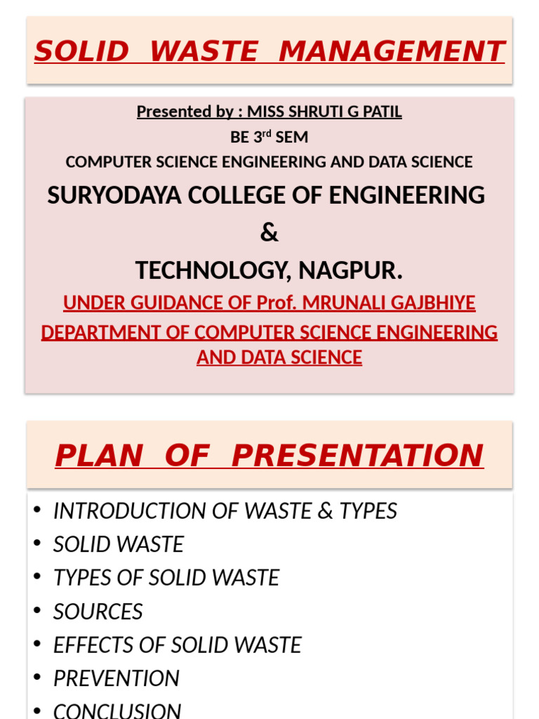 Solid Waste Management Overview | PDF | Waste | Municipal Solid Waste