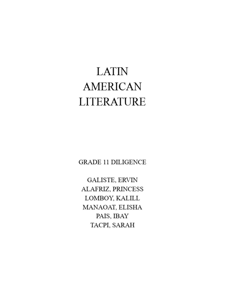 Latin American Literature Overview | PDF | Latin American Literature