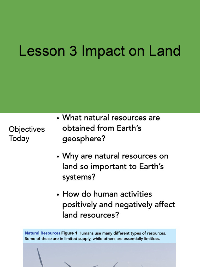 Lesson 3 Impact On Land | PDF