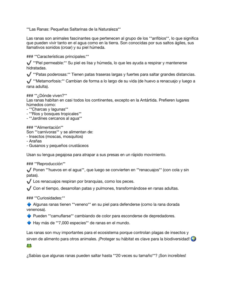Las ranas | PDF