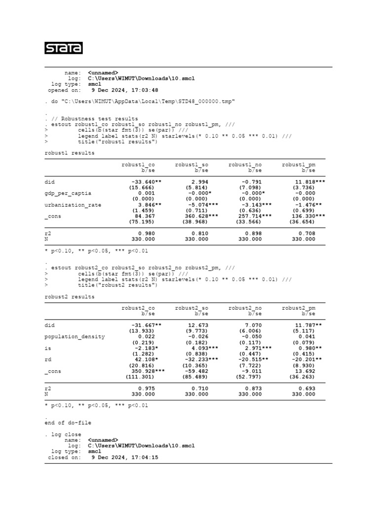 Robustness Test Results Analysis | PDF | Quantitative Research | Science