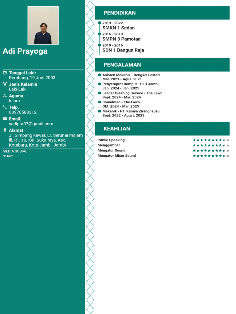 CV - Adi Prayoga | PDF