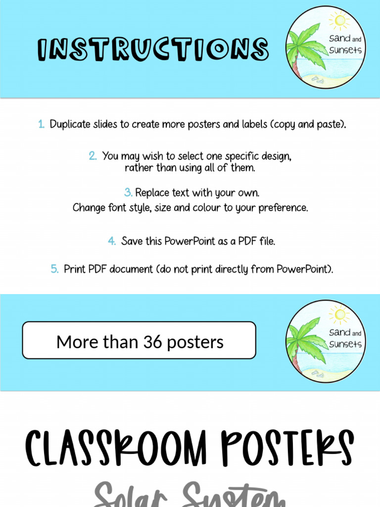 CLASSROOMPOSTERSEditableSpacetheme 1 | PDF