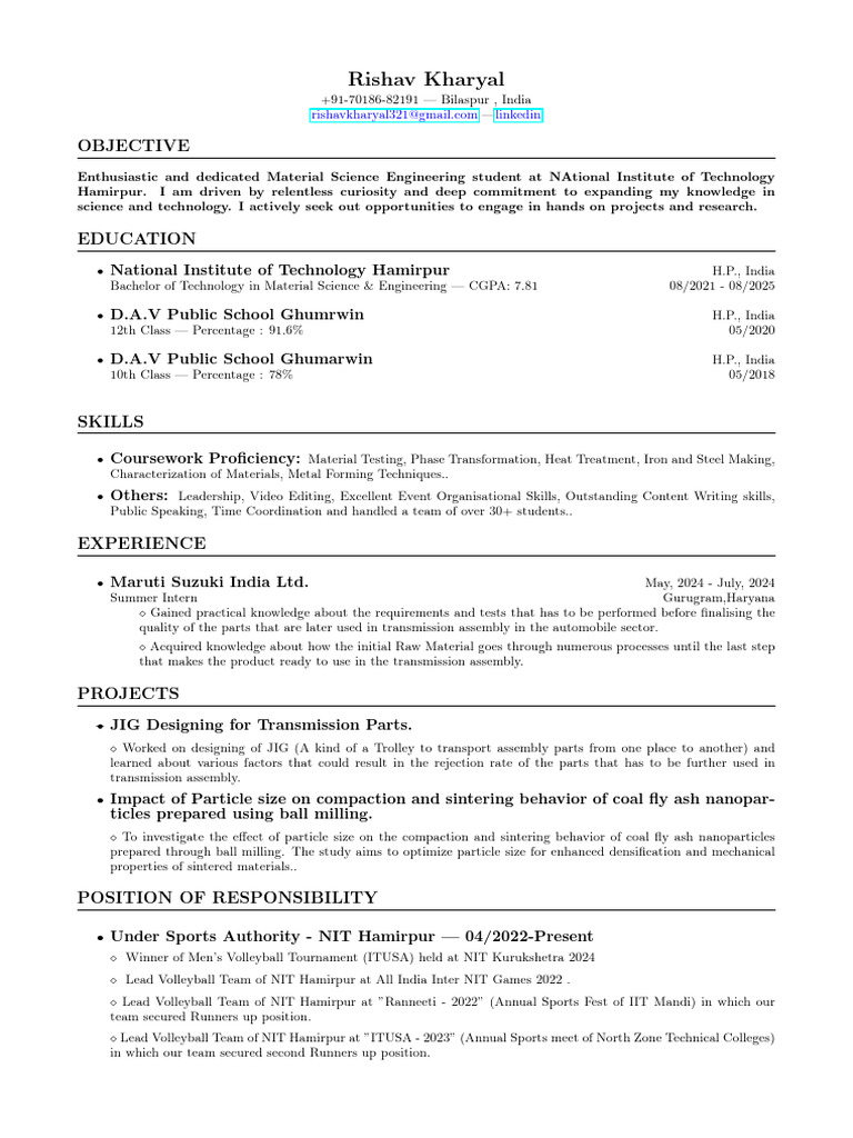 Material Science Engineering Student Profile | PDF | Sintering | Materials