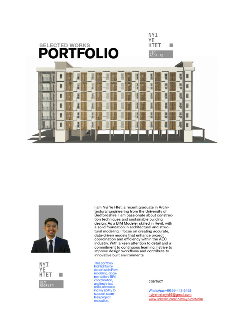 BIM Portfolio Nyi Ye Htet | PDF | Autodesk Revit | Building Information ...
