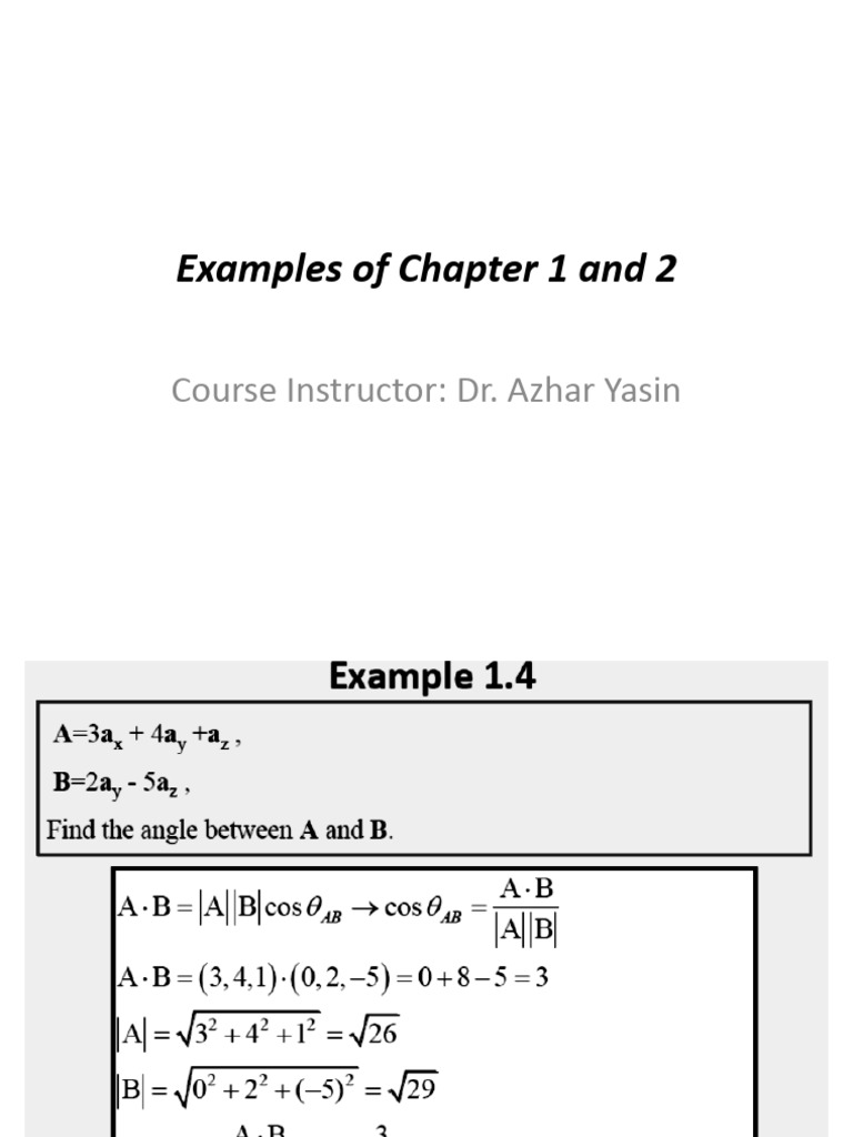 Chapter 1 and 2 Examples and Problems | PDF