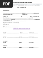 Motorcycle Sale Agreement Template | PDF