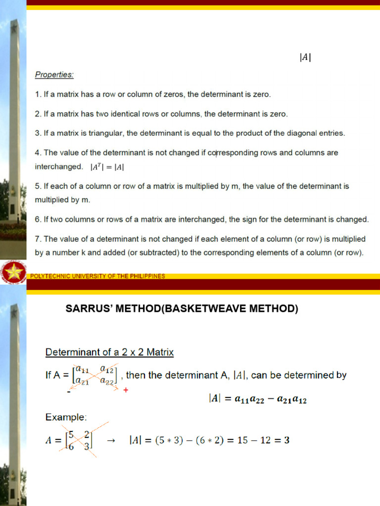 Matrix Determinants and Inverses Guide | PDF | Matrix (Mathematics ...