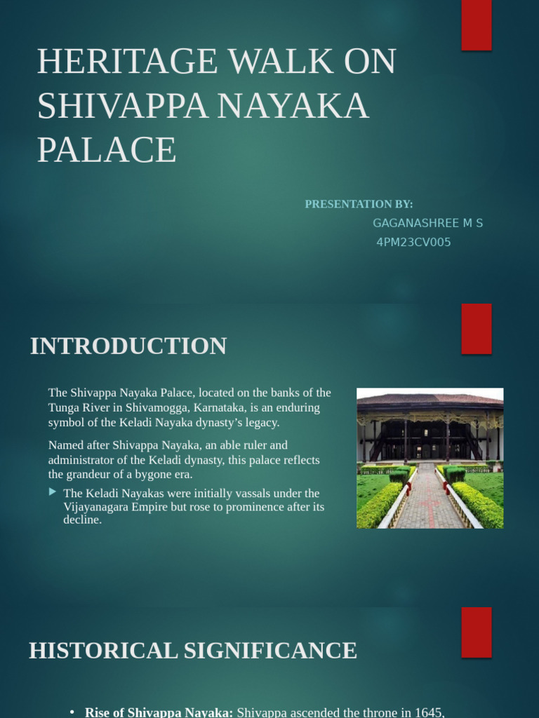 Shivappa Nayaka Palace Heritage Walk | PDF