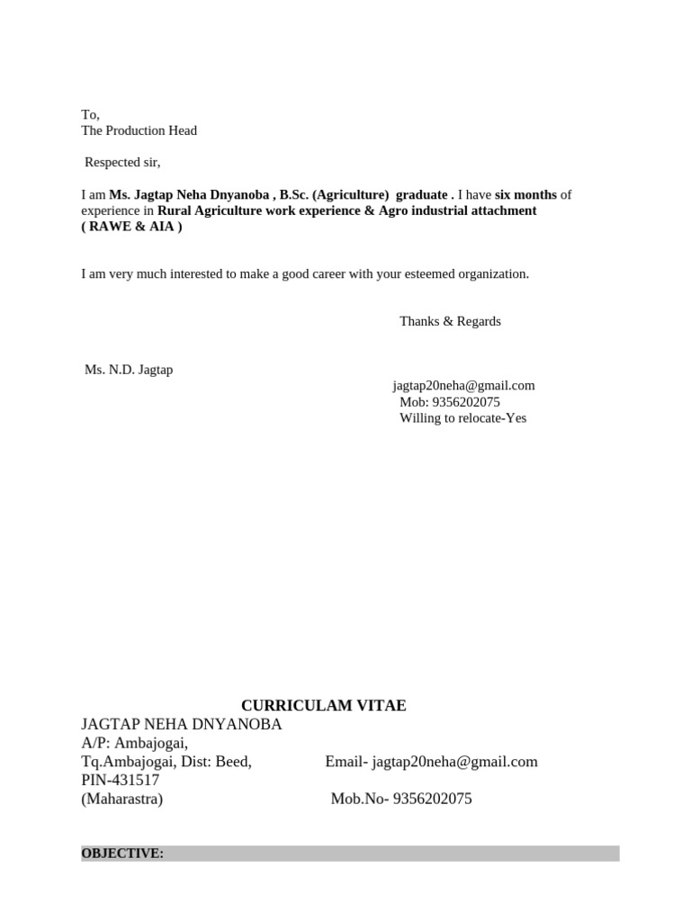 Resume of Neha Jagtap | PDF