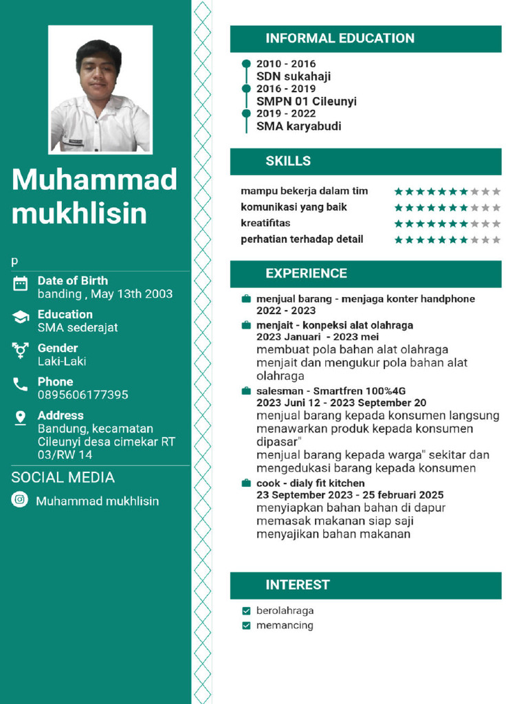 CV - Terbaru | PDF