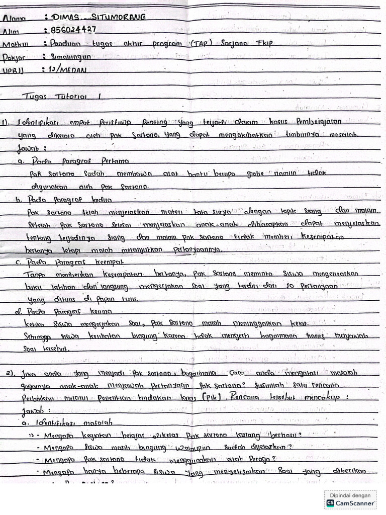 TT1 TAP Dimas Situmorang | PDF