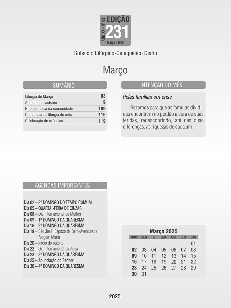 #Revista O - Pao - Nosso - Mar 25 - Ed 231 - Dia 09 - Com 2 Sementes Na ...