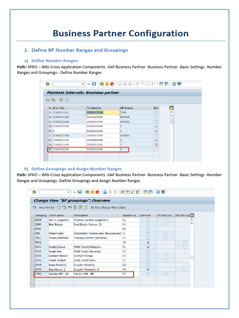 Sap Business Partner Configuration | PDF
