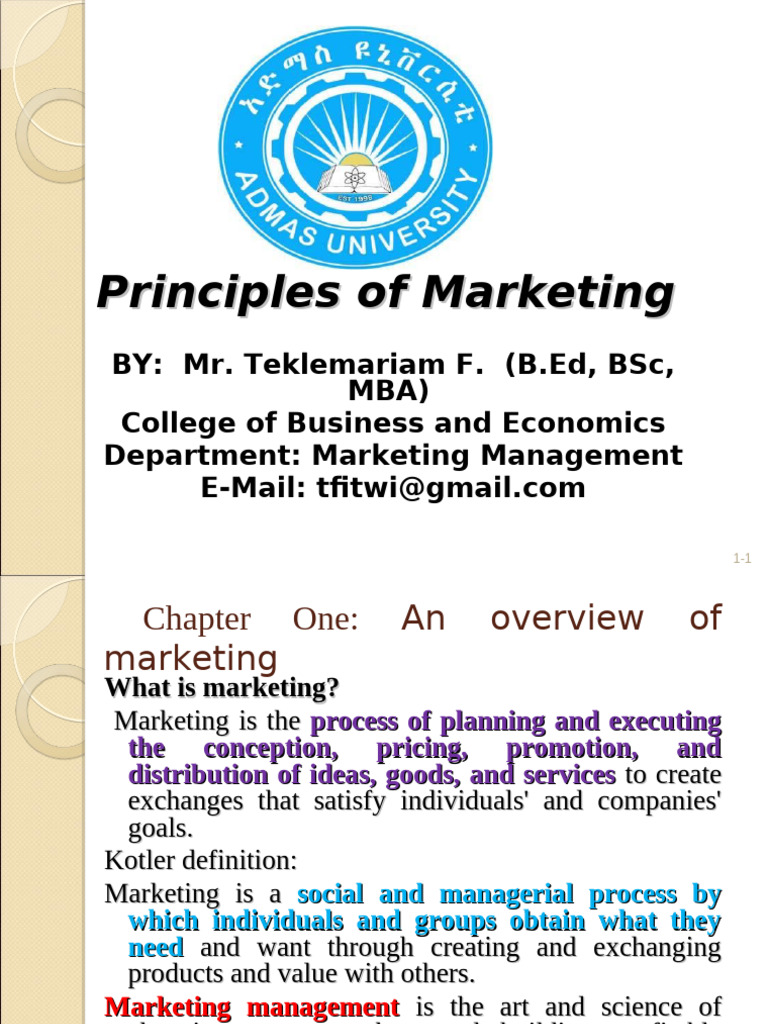 Marketing Principles Overview and Concepts | PDF | Cost Of Living ...