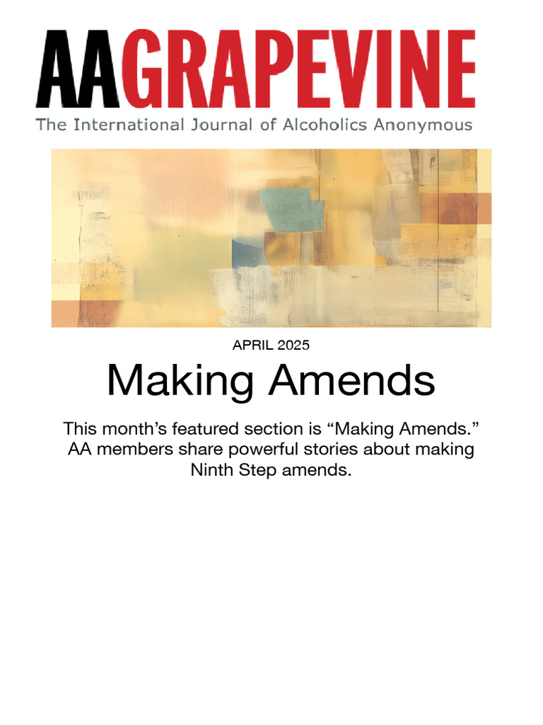 AA Grapevine April 2025 | PDF | The Big Book (Alcoholics Anonymous)