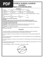 Worksheet Class 9 Circles | PDF