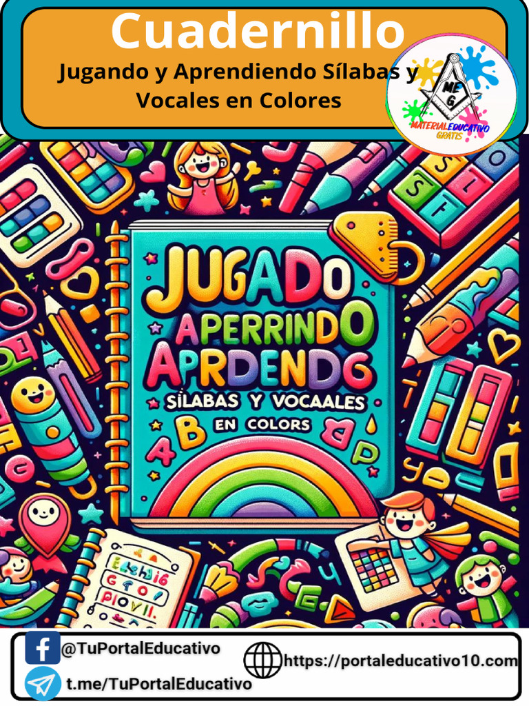 Jugando y Aprendiendo Sílabas y Vocales en Colores Portaleducativo10 | PDF