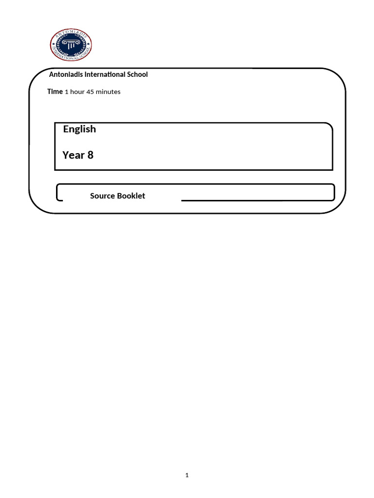 Source Booklet Y8 2nd Term | PDF