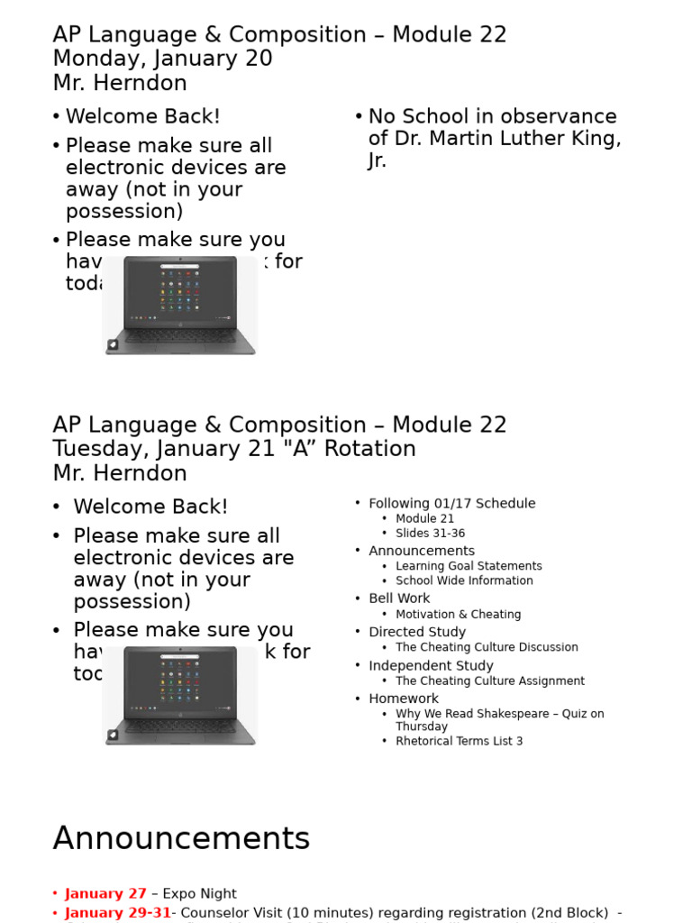 AP Language & Composition Mdule 22 | PDF | Cognition | Learning
