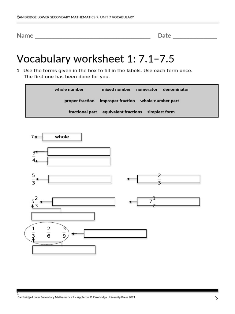 Unit 7 worksheet 1 7.1-7.5 | PDF | Elementary Mathematics ...