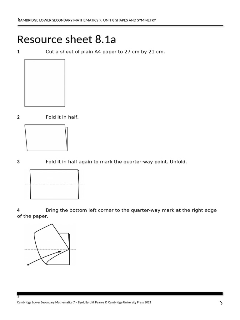 Stage 7 Maths Resource Sheet 8 1a | PDF