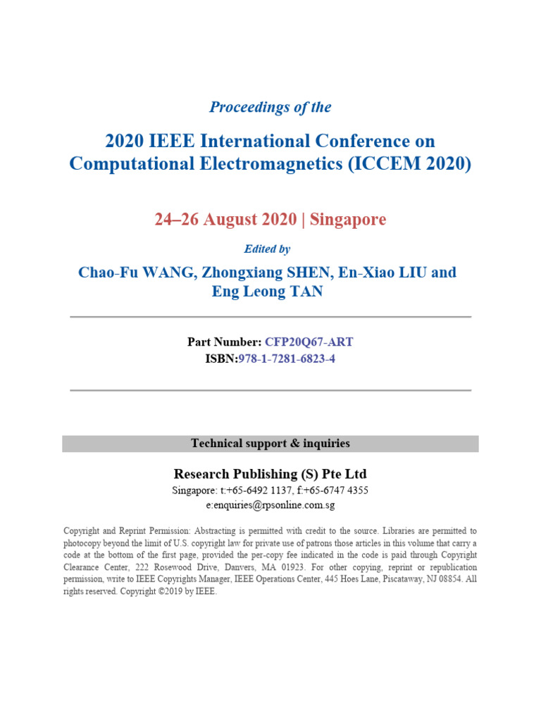 ICCEM 2020 Front Matter | PDF | Metamaterial
