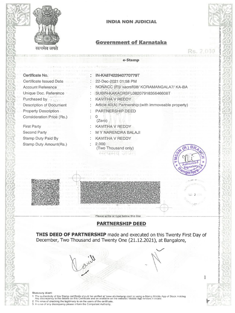 4 Partnership Deed | PDF