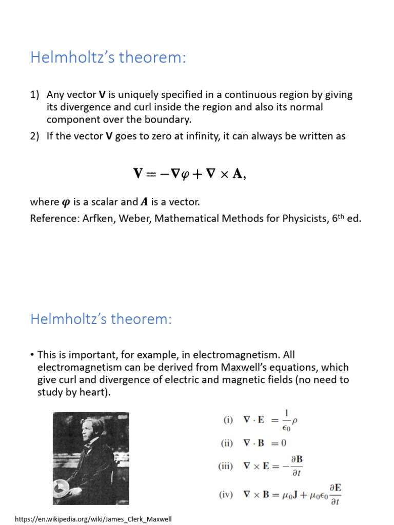 Helmholtzs Theorem | PDF