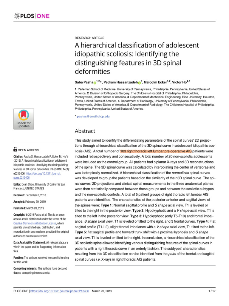 A Hierarchical Classification of Adolescent Idiopathic Scoliosis ...