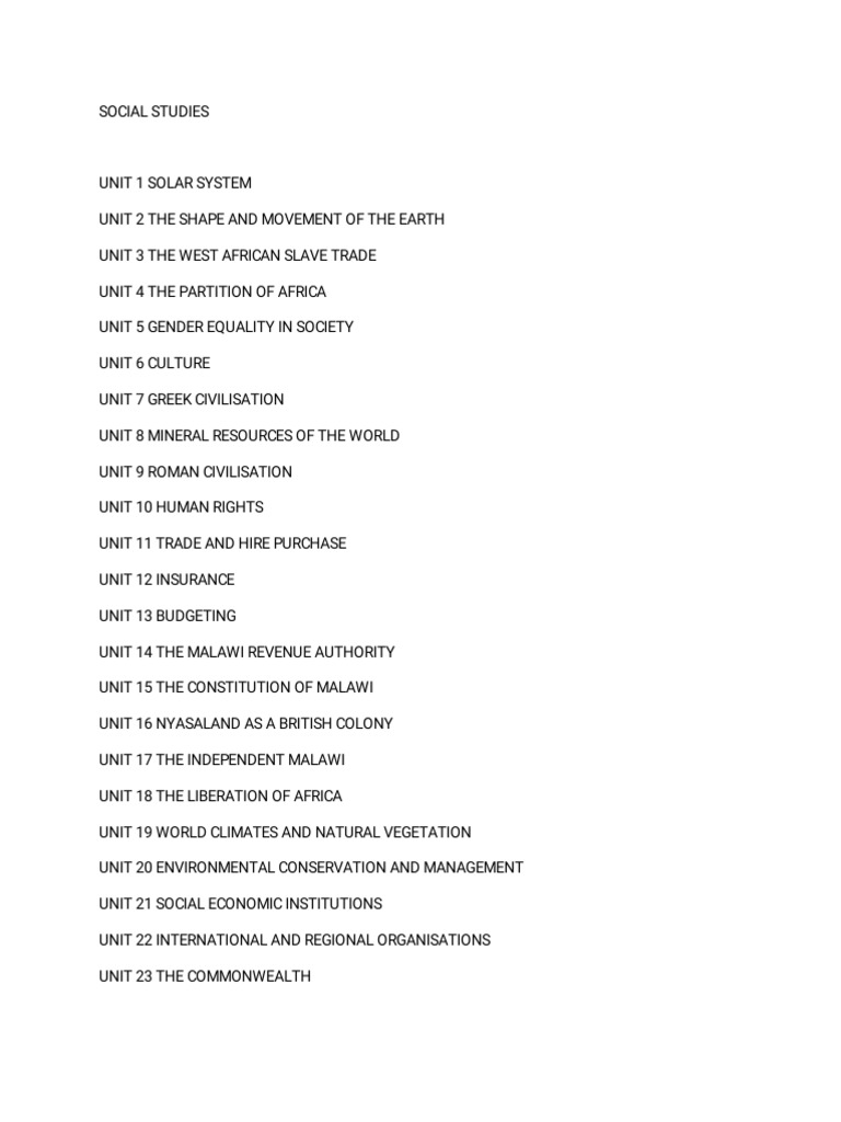 Social Studies | PDF
