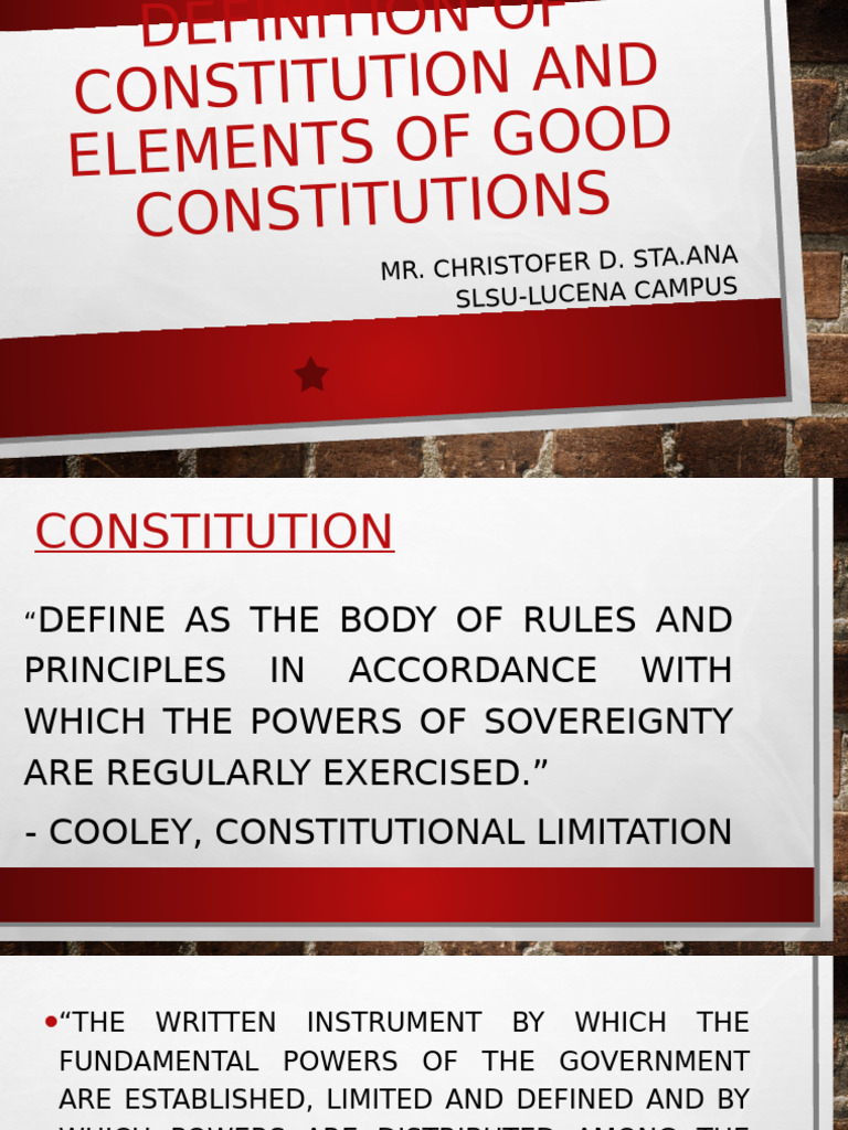 Definition-of-constitution-and-elements-of-good-constitutions | PDF ...