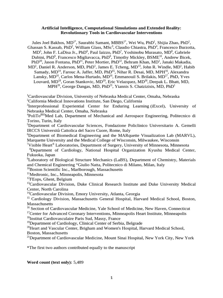 AISER in Cardiovascular Interventions | PDF | Augmented Reality ...