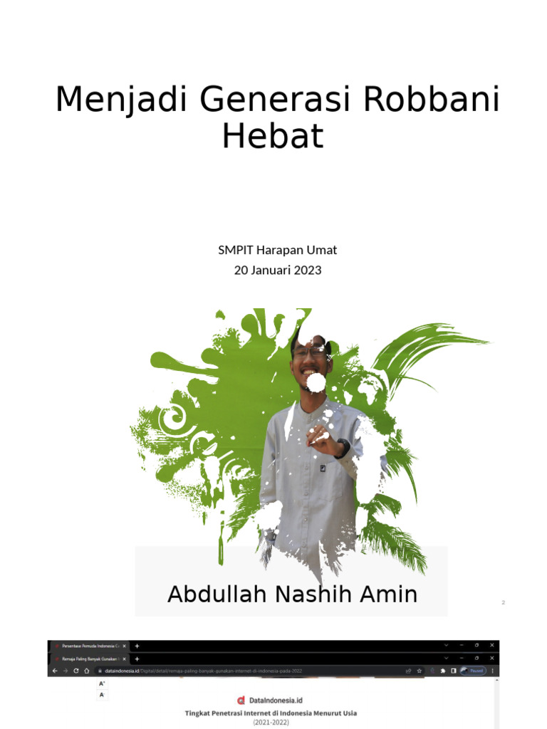 Menjadi Generasi Robbani Hebat | PDF