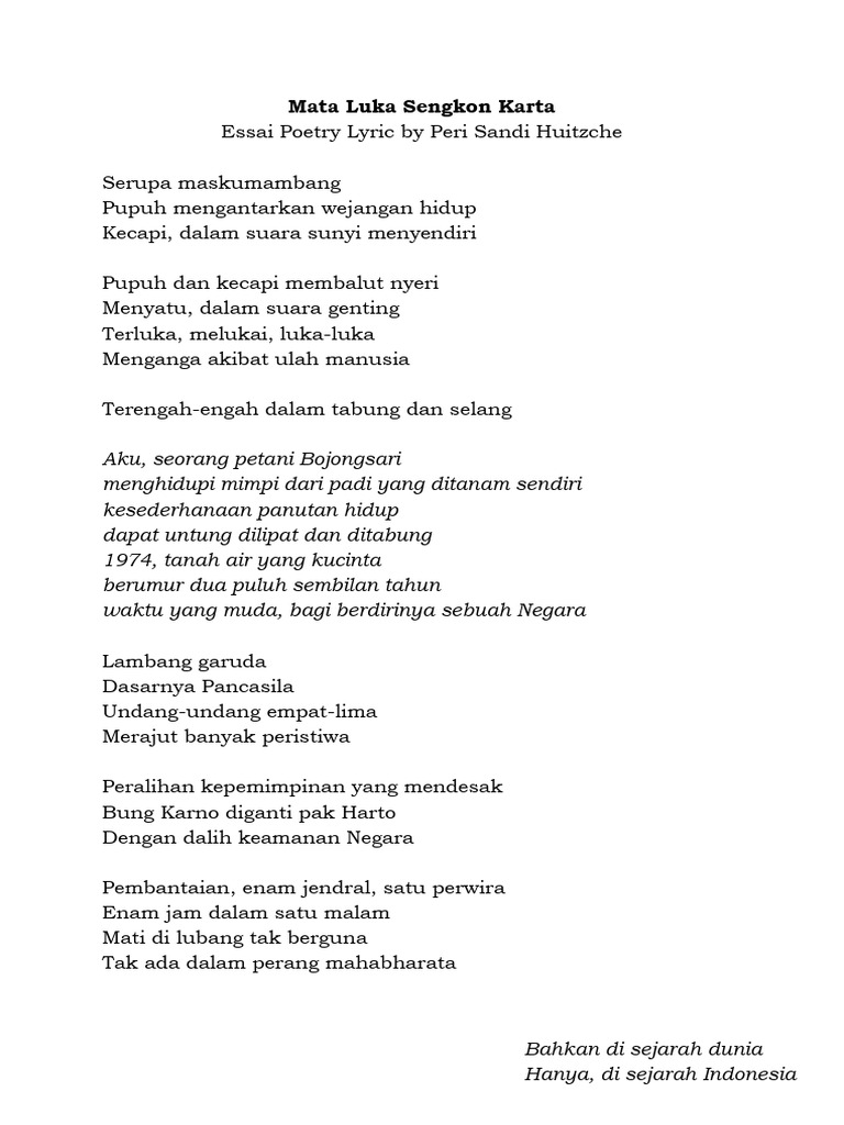 Mata Luka Sengkon Karta | PDF