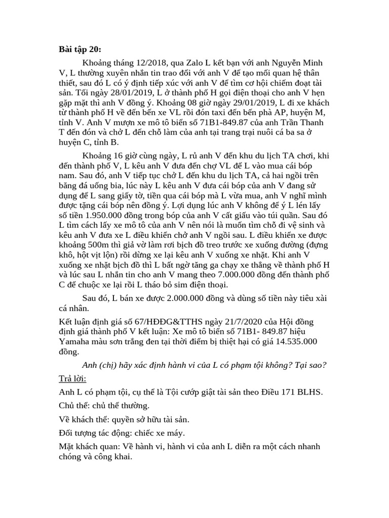 Bài tập lần 7 HS | PDF