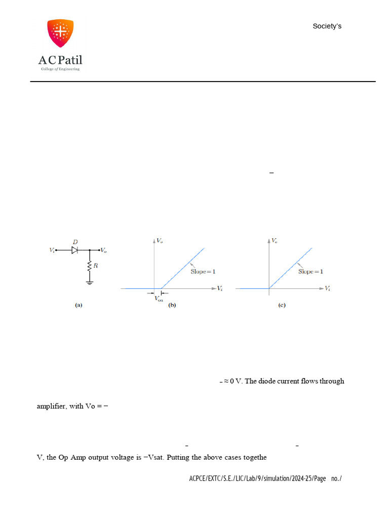 Exp 9 Simulation Precision Rectifier Full Wave | PDF | Amplifier | Operational Amplifier