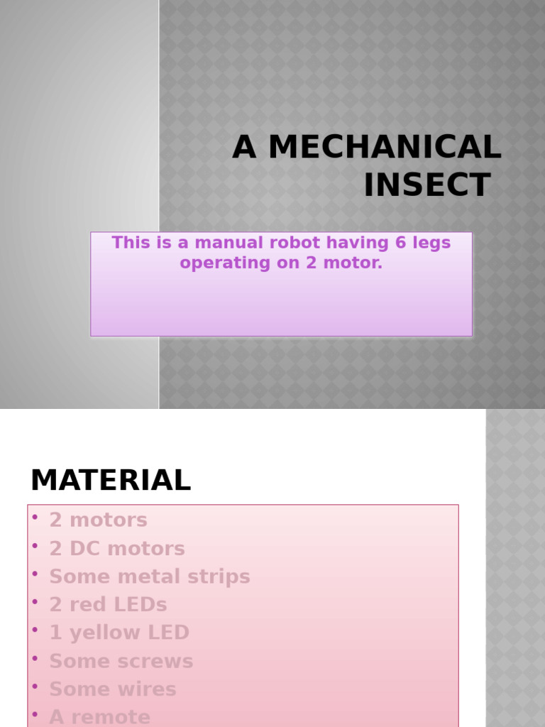 A Machanical Insect | PDF