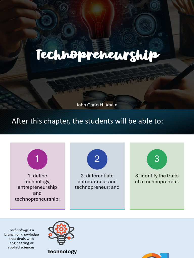 Introduction To Technopreneur | PDF | Entrepreneurship | Economies