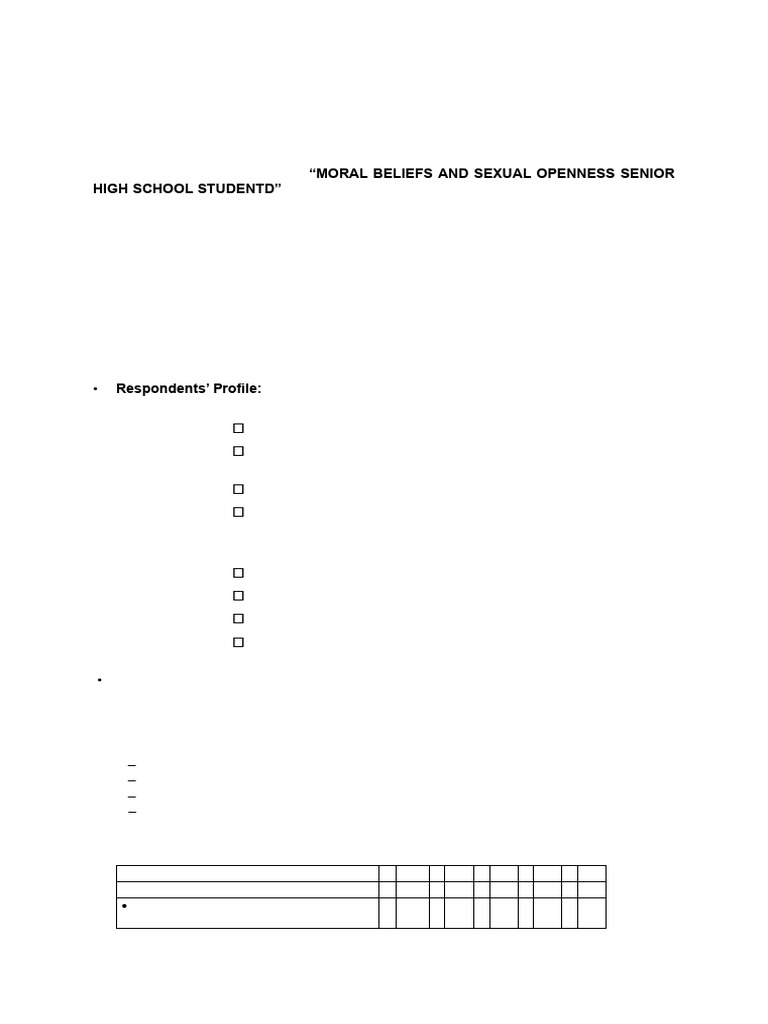 Sample Questionnaire Final | PDF | Intimate Relationships | Social ...