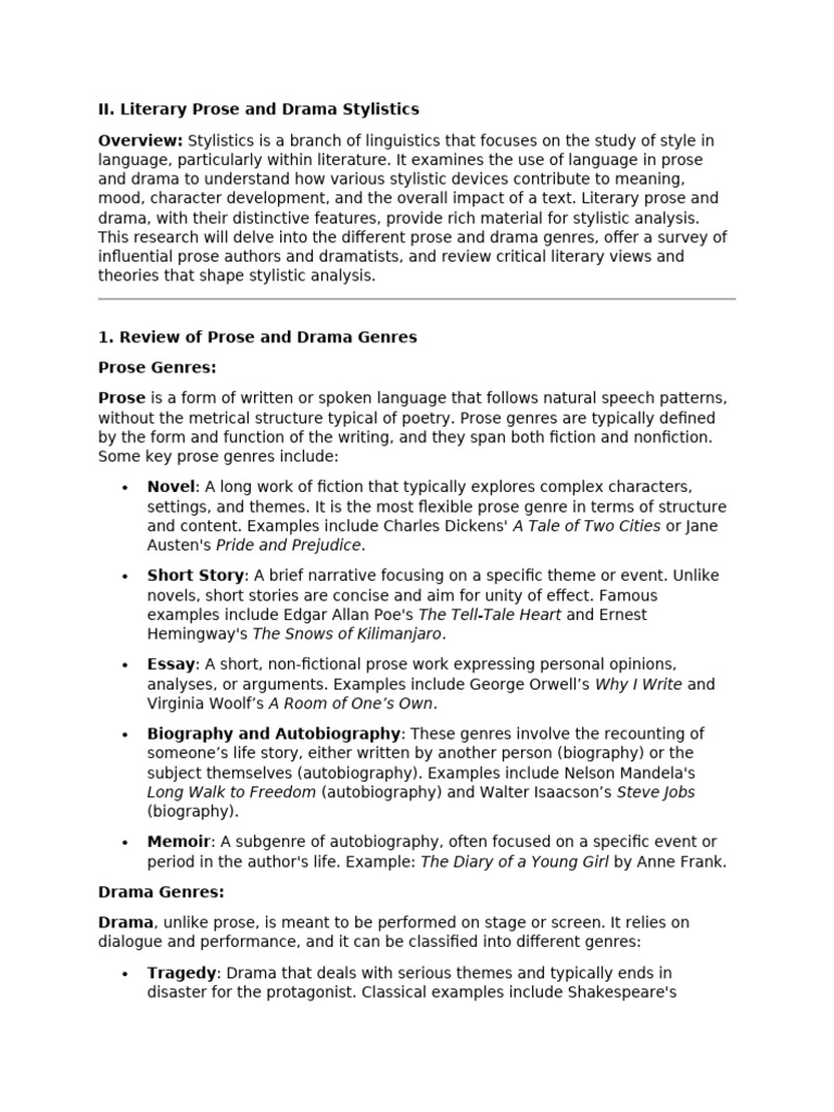 Stylistics Lesson 2 | PDF | Genre | Play (Theatre)